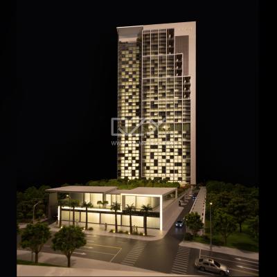 China 1:125 Scale Architectural Scale Model with Acrylic ABS and Metal Materials for Realistic Miniature Building Display for sale