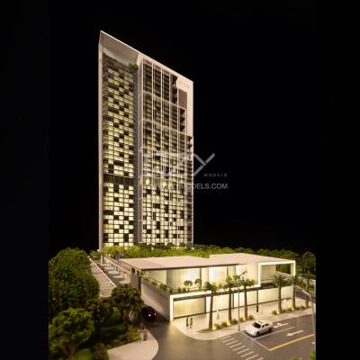 China 1:125 Scale Architectural Scale Model with Acrylic ABS and Metal Materials for Realistic Miniature Building Display for sale