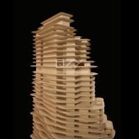 China 1:200 Scale Handmade Solid Wood Architectural Concept Model with Lighting for sale