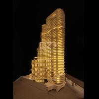 China 1:200 Scale Handmade Solid Wood Architectural Concept Model with Lighting for sale