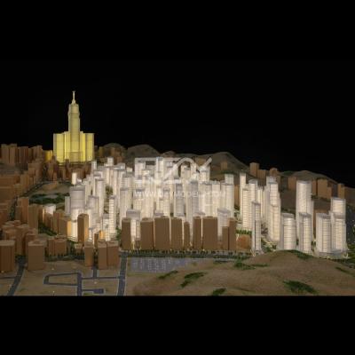 China 1:500 Scale Mecca Mathaba Urban Planning Sand Table with Conceptual Minimalism Style and Warm Lighting for sale