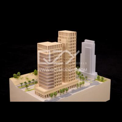 China 1:1000 Scale Architectural Model in Natural Wood Tone and White Minimalist Design for Mathaba Project for sale