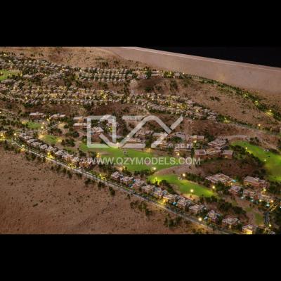 China 1:1000 Scale Handmade Sand Table Model with Realistic Landscape Restoration for Wadi Safar Project for sale