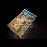China 1:750 Manhattan Crystal Model Custom Urban Planning Sand Table with 3000K Warm Lighting for sale