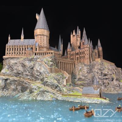 China Custom 1:300 Hogwarts Castle Fantasy Scale Model | Movie IP Exhibition Display Maquette for sale
