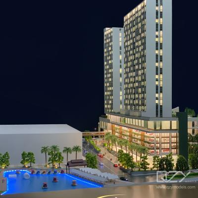 China Vientiane Business Center by Krittaphong Group |Dual-Scale Integrated Urban Model | 4.5×3.5m Oversized Commercial & Residential Model | QZYMODELS Custom Service for sale