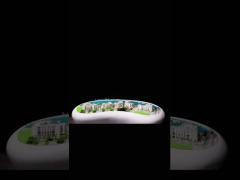1/200 British Land Model Realistic Architectural Scale Model With 4000K Worm White Illumination