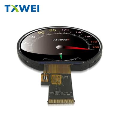 China 3.6 inch 544 * 506 high brightness sunlight visible two wheeled vehicle medical instrument TFT circular display screen zu verkaufen