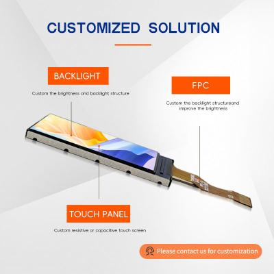 China 0.96 inch 80*160 IPS brightness 500cd/m² SPI 4 BIT interface bar display screen for sale