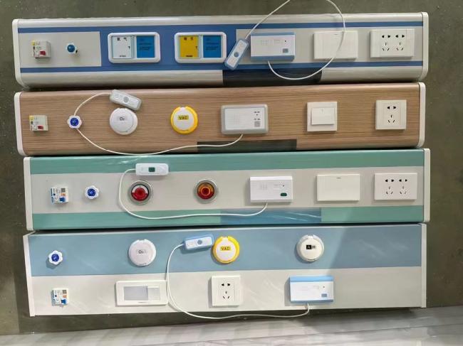 OEM Aluminum Alloy Medical Gas Supply Horizontal Bed Head Unit