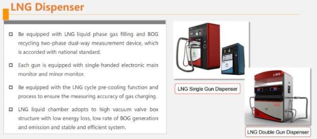 LNG Gas Fueling Stations, Cryogenic Gasoline Pump LNG Gas Station, LNG Gas Filling Station