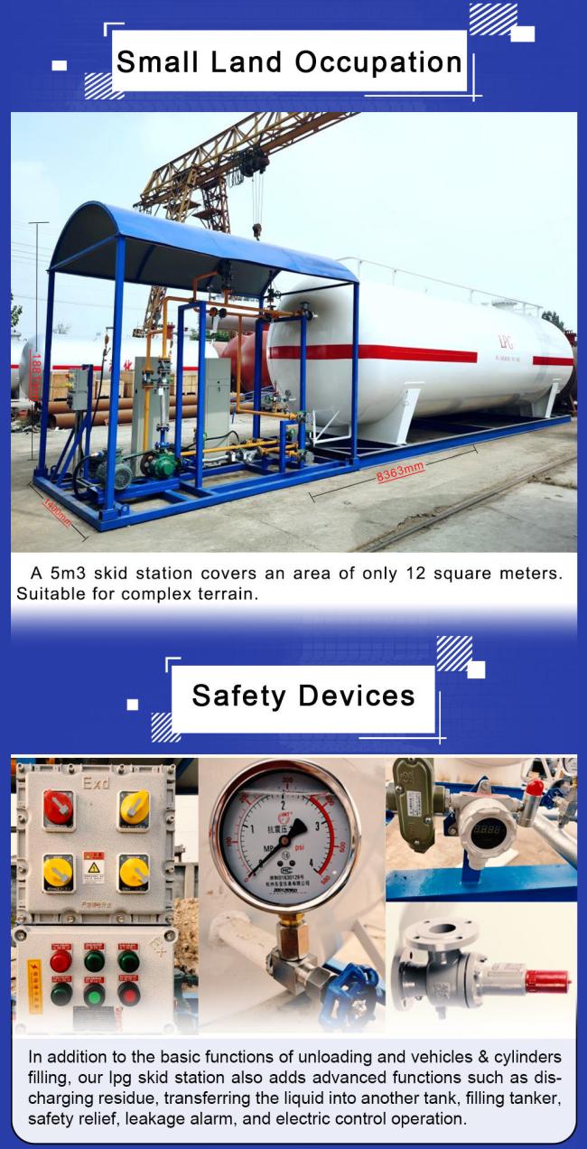 LPG Filling Station Cooking Gas, LPG Skid Plant Filling Station