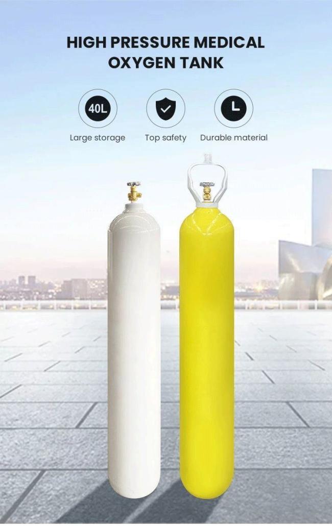 ISO Tped High Pressure Seamless 40L 50L Empty Medical Oxygen Gas Cylinder for Sale in Peru India