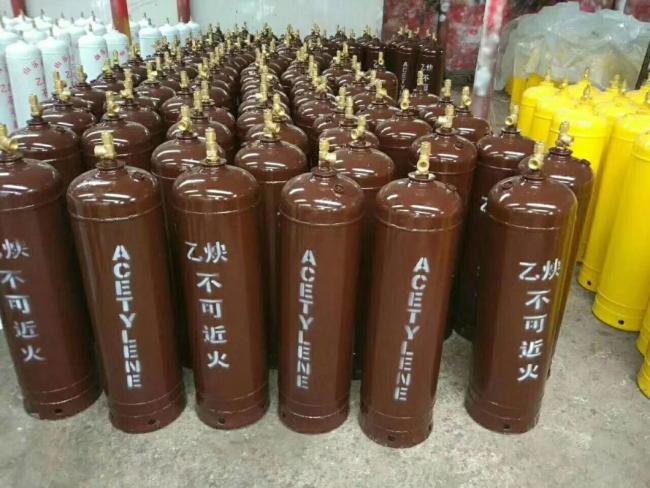 New 10 Cu FT Mc Acetylene Steel Gas Cylinder with Cga 200 Valve