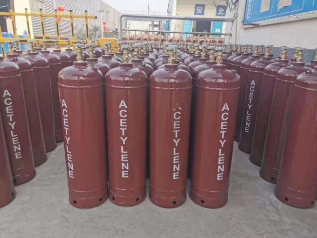 New 10 Cu FT Mc Acetylene Steel Gas Cylinder with Cga 200 Valve