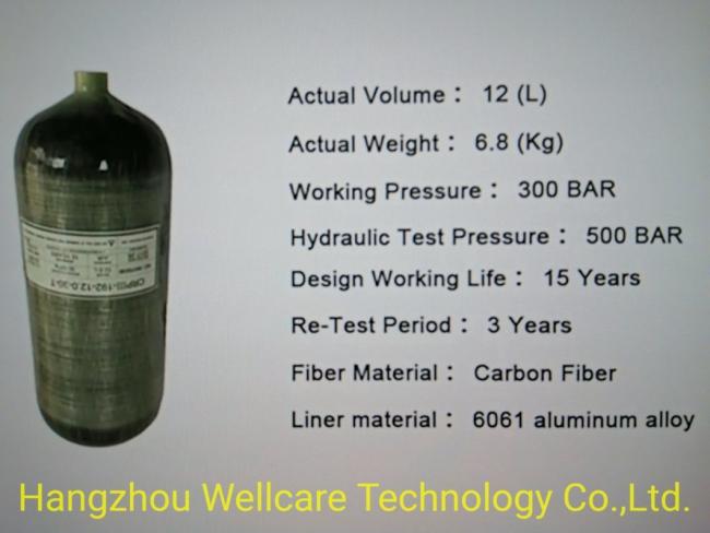 Carbon Fiber Gas Cylinder, Carbon Fiber Composite Cylinder, Scuba Cylinder
