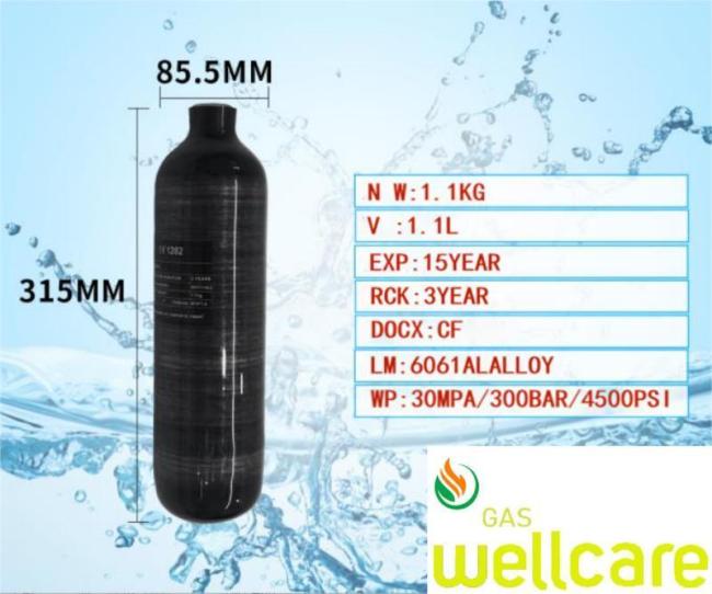 Scuba Tank Diving, Scuba Tank 2L, Carbon Fiber Cylinder 3L