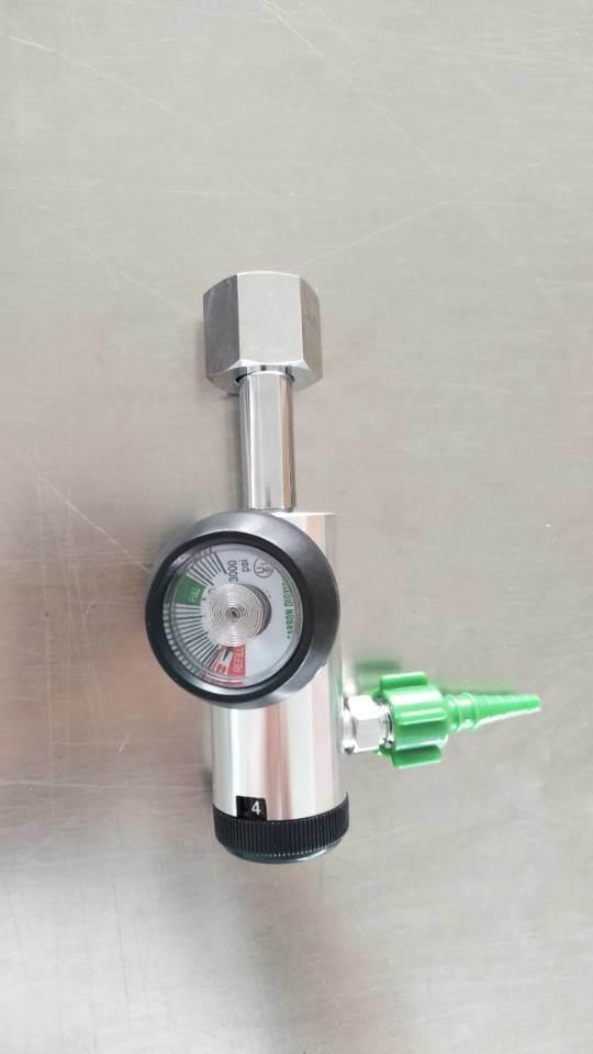 Oxygen Aluminum Cylinder Regulator, Green Anodized Aluminum, 0-8 Lpm 870 Cga