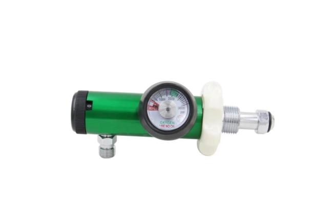 Best Valued Mini Oxygen Regulator, 0-8 Lpm, 540 Cga Connector, Brass Sleeve