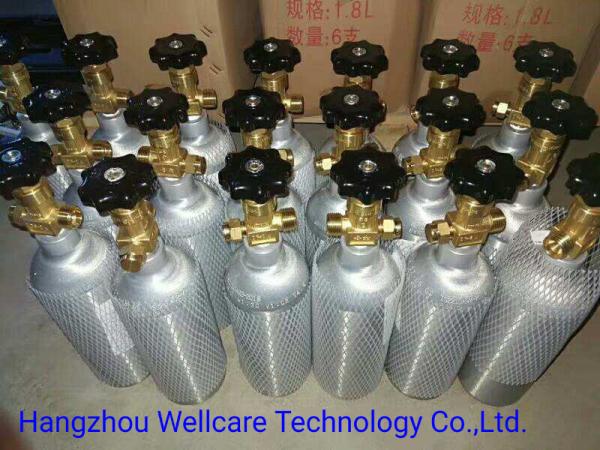 Quality Polished DOT ISO Standard Aluminum Gas CO2 Cylinder for Beverage in T3 T8 Temper for sale