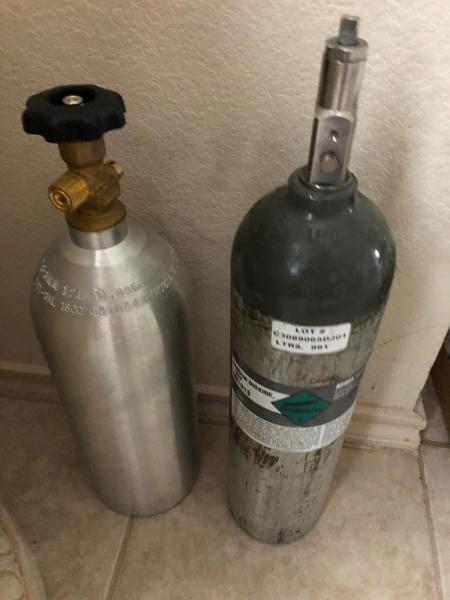 Quality ISO7866 Tped Special Industrial Aluminum Gas Beverage CO2 Cylinders for sale