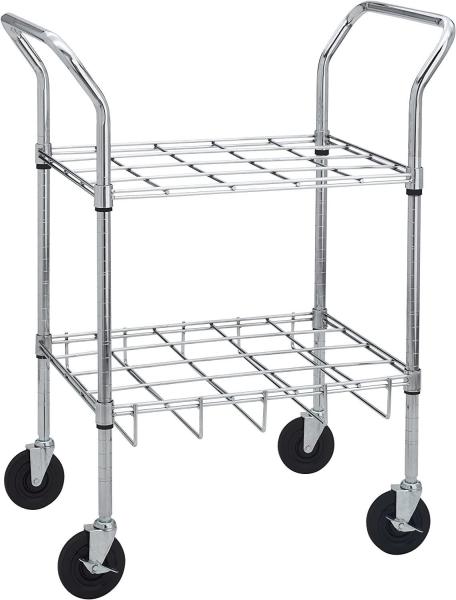 Quality Dual D / E Oxygen Cylinder Cart W / Adjustable Handle & Durable Powder - Coated for sale