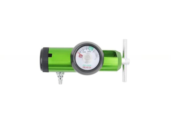 Quality Oxygen Aluminum Cylinder Regulator, Green Anodized Aluminum, 0-8 Lpm 870 Cga for sale