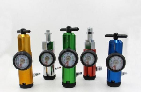 Quality Mini Oxygen Regulator with Aluminum Material 0-8 Lpm CGA 540 Connector Brass for sale