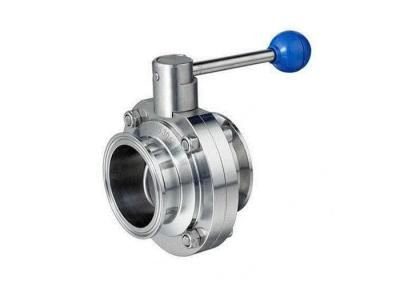 China Polished TP3016L Stainless Steel DN10 Tri Clamp Butterfly Valve for sale