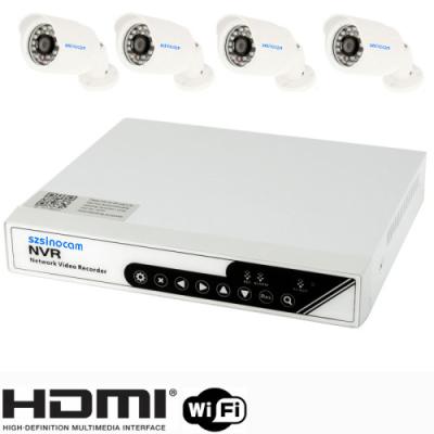Cina rete wireless 6Mbps del IP di sicurezza 720P HDMI del CCTV del corredo 1.0MP di 4CH NVR in vendita