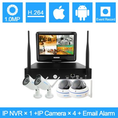 Cina il corredo pieno senza fili di 4CH 720P 960P 2.4Ghz HD con la pallottola 2 + 2 copre con una cupola le macchine fotografiche di rete del IP in vendita