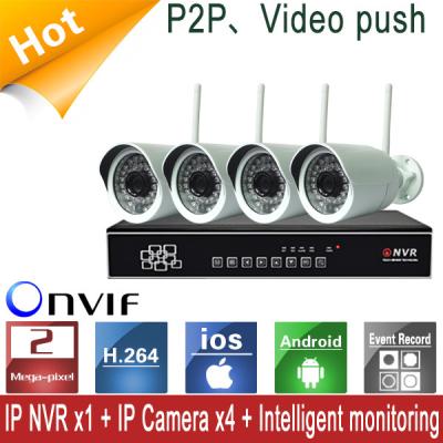 Cina Macchina fotografica DVR 1920 x 1080 del IP di Onvif 4CH 1080P WIFI NVR per l'IOS/androide in vendita