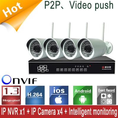 Cina Sistemi senza fili DC12V/1A della macchina fotografica del IP del corredo di Onvif 4CH 1.3MP 960P NVR in vendita