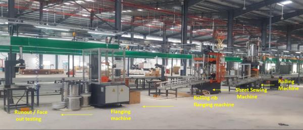Linha de moldagem de chapa de metal flexível de máquina de lavar