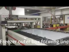 Linha avançada de moldagem de chapas de metal para produção de componentes de congelador