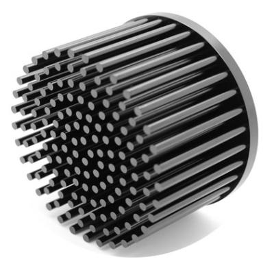 China LED downlight spotlight heatsink manufacturing diameter 48-120mm black aluminum 1070 for sale