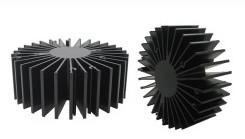 China MODULAR PASSIVE LED COOLER with diameter 58-160mm Black color Aluminum Material for sale