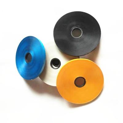 China Factory Supply Meter hot stamping machine white black ribbon specification width 10mm 8mm PE pipe ribbon for sale