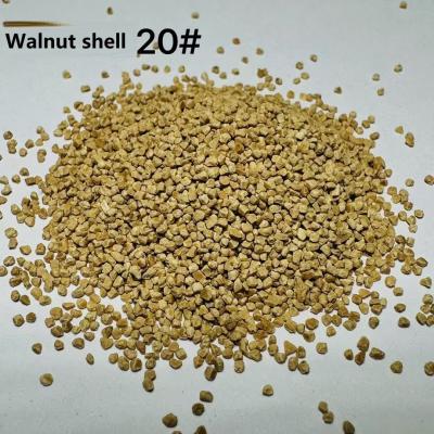 China Crushed Light Brown Walnut Shell Abrasive Grit Blasting Media 0#-60# Guangdong Origin Polishing & Sandblasting Use Model for sale