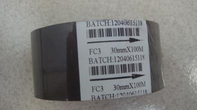 China Black 25mm width 100M length hot stamp coding foil for cosmetics industries for sale