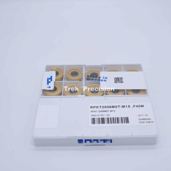 Quality RPKT2006MOT-M15 F40M Seco Milling Inserts High Feed Face Mill Carbide Inserts for sale
