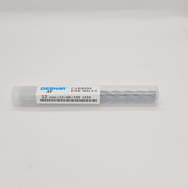 Quality DESKAR 12mm Cutting Diameter Extra-Long 150mm Solid Carbide End Mill with LF10 Grade for Steel Milling for sale