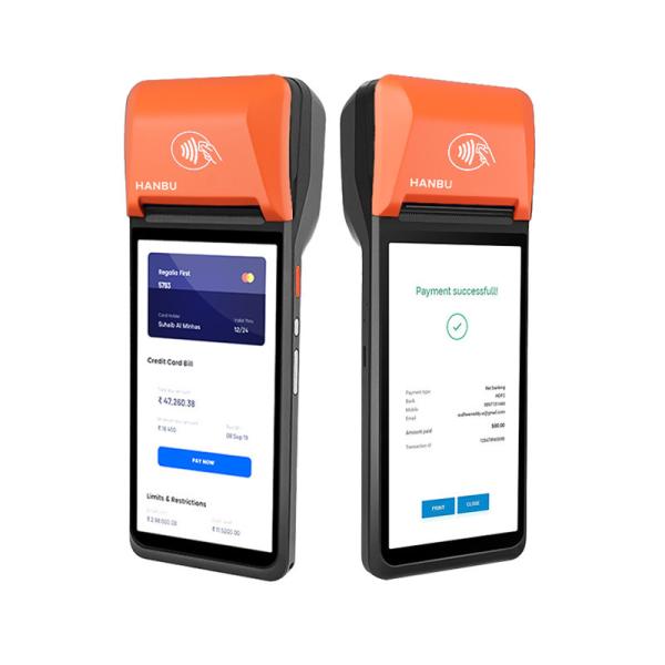 Quality Android 14 Handheld POS Terminal 5.99 Inch Bluetooth POS Machine 3GB Ram 32GB for sale