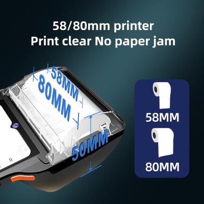 중국 블루투스 휴대용 POS 청구기 안드로이드 14 휴대용 청구기 POS 기계 6.5 인치 판매용