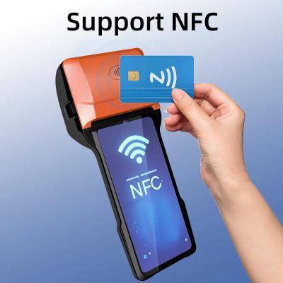 중국 블루투스 휴대용 POS 청구기 안드로이드 14 휴대용 청구기 POS 기계 6.5 인치 판매용