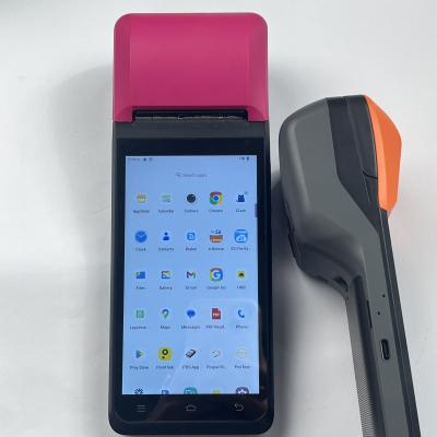중국 LCD 화면 휴대용 POS 프린터 NFC 안드로이드 기반 POS 장치 5.99 인치 판매용