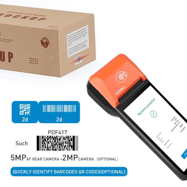 Quality 6 Inch POS System Android Hotel Android Mobile POS NFC Supported With 58mm for sale