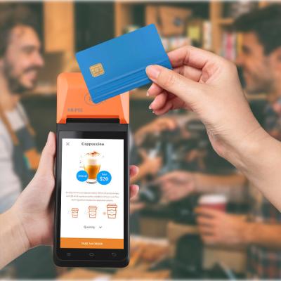 China 5.5 Inch Mobile POS 4G / WiFi / Bluetooth Handheld Android POS With Printer for sale