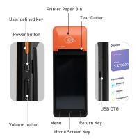 China Android 12 POS Terminal 5.5 Inch Handheld Billing Machine with 58mm Printer 3200mAh for sale