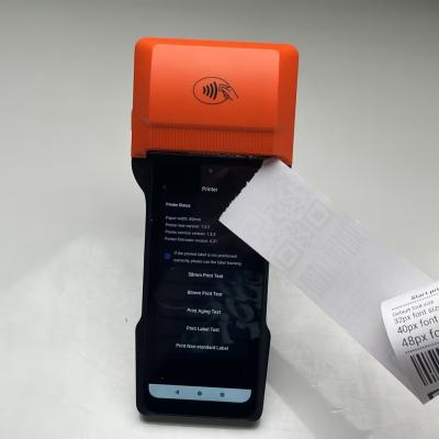 China Bluetooth Billing POS Android 14 Portable POS Machine Customized With 80mm Thermal Receipt for sale